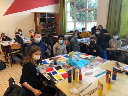 Comment peindre à la manière de Mondrian ? | Enseignement libre Athus